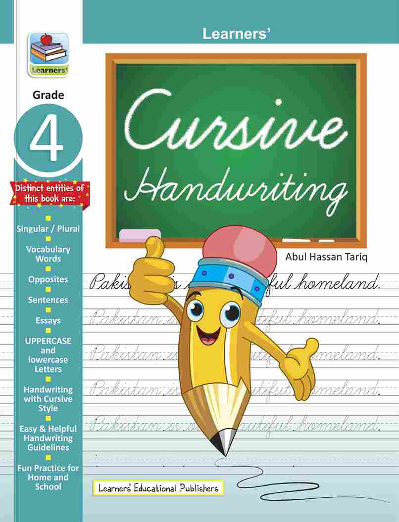Cursive Handwriting Book 4 for Kids - Wali Books